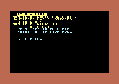 Screenshot of Monsters & Magic (Commodore 64, 1983) - MobyGames
