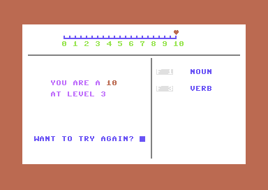 Screenshot of English Invaders (Commodore 64, 1982) - MobyGames