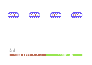 Screenshot of English Invaders (Commodore 64, 1982) - MobyGames