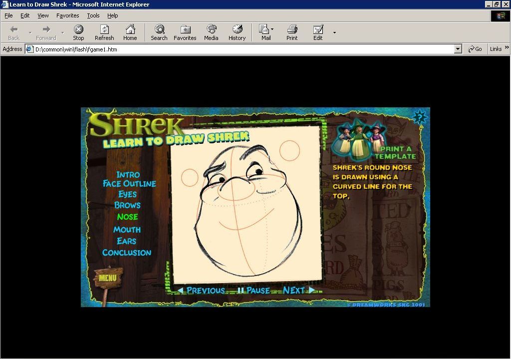 Screenshot of Shrek (included games) (Windows, 2001) - MobyGames