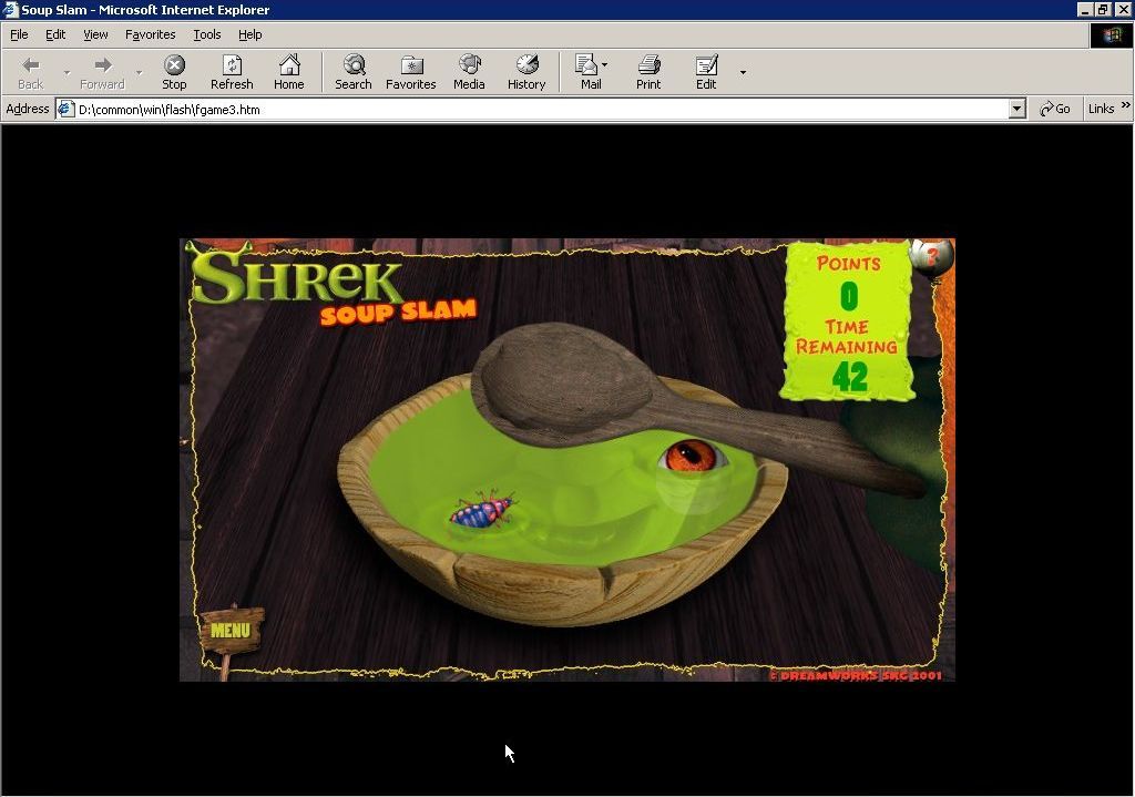 Screenshot of Shrek (included games) (Windows, 2001) - MobyGames