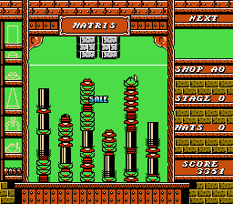 Screenshot of Hatris (NES, 1990) - MobyGames