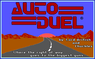 Screenshot of AutoDuel (DOS, 1986) - MobyGames