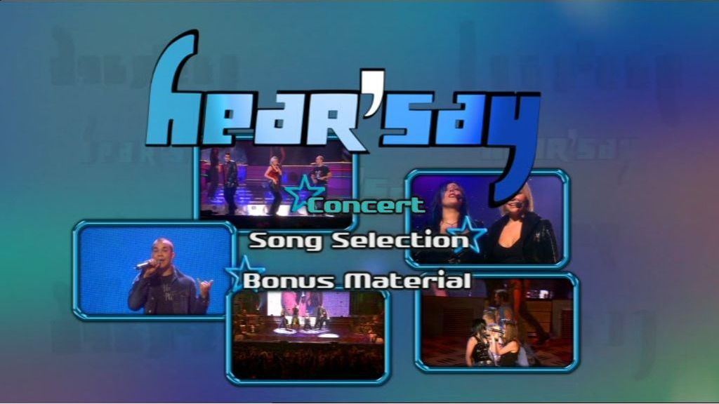 Screenshot of Hear'Say Live (included game) (DVD Player, 2001) - MobyGames