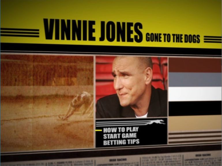 Screenshot of Vinnie Jones: Gone to the Dogs (DVD Player, 2005) - MobyGames