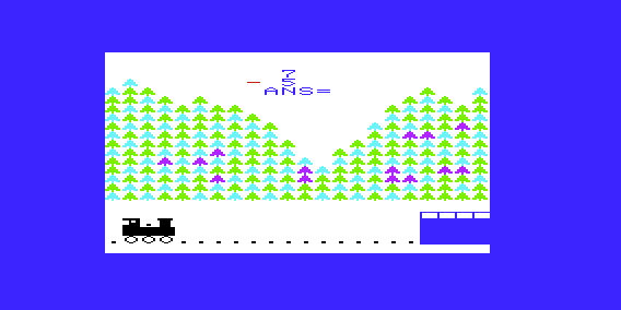 Screenshot of Junior Maths: Engineshed (VIC-20, 1982) - MobyGames