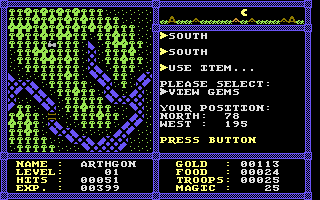 Screenshot of The Ormus Saga III: The Final Chapter (Commodore 64, 1994 ...