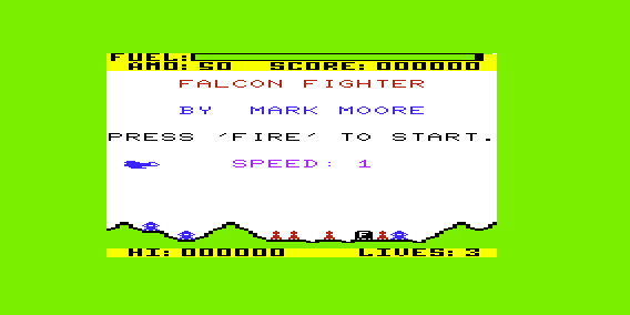 Screenshot of Falcon Fighter (VIC-20, 1983) - MobyGames