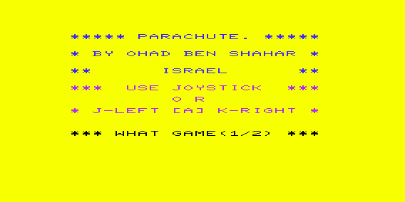Parachute (1983) - MobyGames