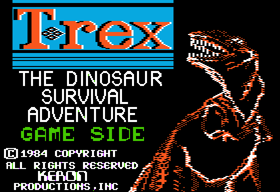 T.rex: The Dinosaur Survival Adventure (1984) - MobyGames