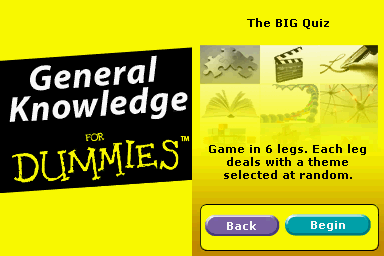 Screenshot of General Knowledge For Dummies (Nintendo DS, 2010) - MobyGames