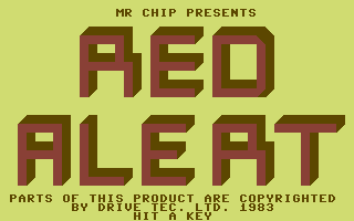Screenshot of Red Alert (Commodore 64, 1983) - MobyGames