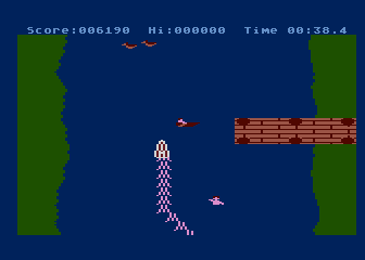 Screenshot of River Rat (Atari 8-bit, 1983) - MobyGames