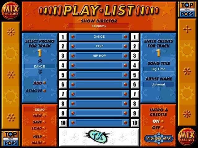 Screenshot of Top of the Pops: Mix Factory (Windows, 1998) - MobyGames