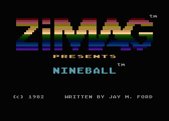 Screenshot of Nineball (Atari 8-bit, 1983) - MobyGames