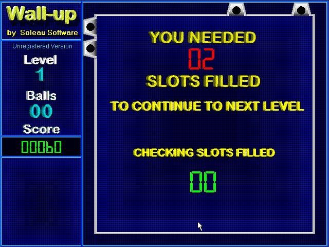 Screenshot of Wall-Up (Windows, 1997) - MobyGames