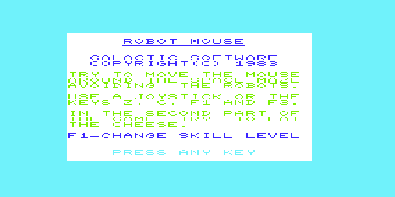 Robot Mouse (1983) - MobyGames