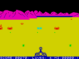 Screenshot of Luna Crabs (ZX Spectrum, 1983) - MobyGames