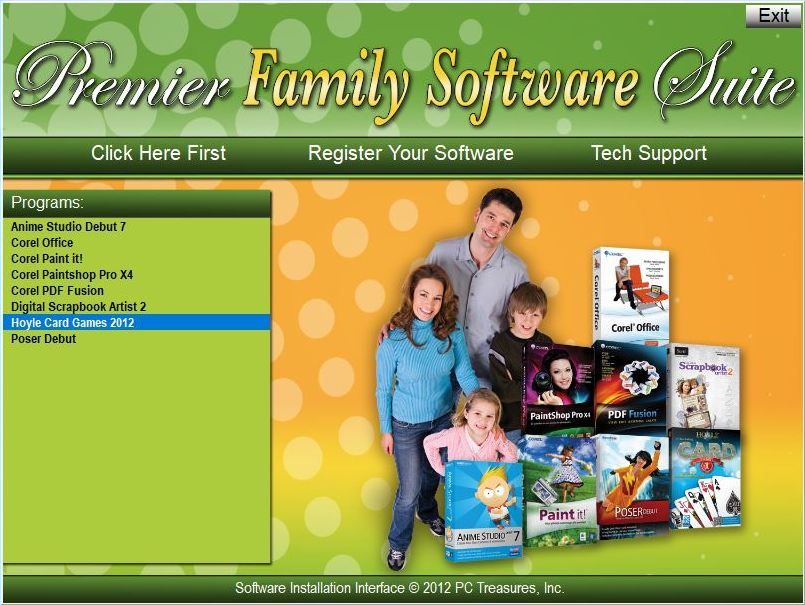 Screenshot of Premier Family Software Suite (Windows, 2012) - MobyGames