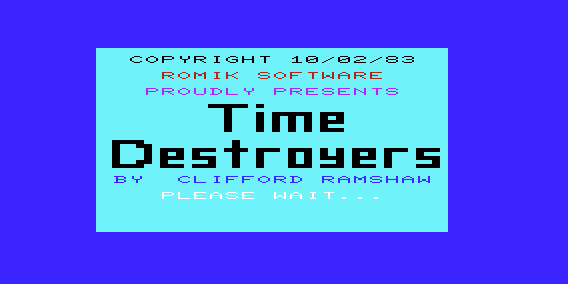 Time Destroyers (1983) - MobyGames