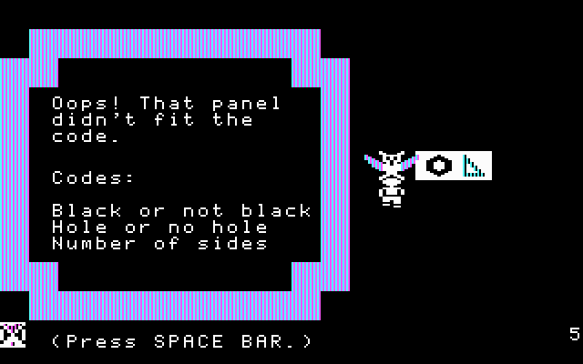 Screenshot of Think Quick! (DOS, 1987) - MobyGames