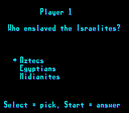 Screenshot of Exodus: Journey to the Promised Land (NES, 1991) - MobyGames