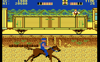 Screenshot of Express Raider (Commodore 64, 1986) - MobyGames