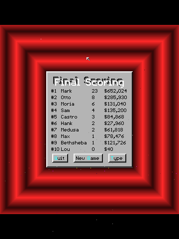 Screenshot of Scorched Earth (DOS, 1991) - MobyGames