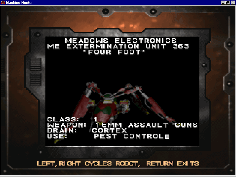 Screenshot of Machine Hunter (Windows, 1997) - MobyGames