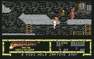 Screenshot of Indiana Jones and the Temple of Doom (Commodore 64, 1985 ...
