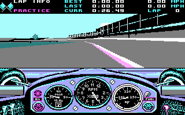 Screenshot of Indianapolis 500: The Simulation (DOS, 1989) - MobyGames