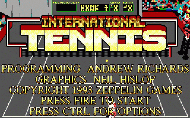 Screenshot of International Tennis (DOS, 1992) - MobyGames