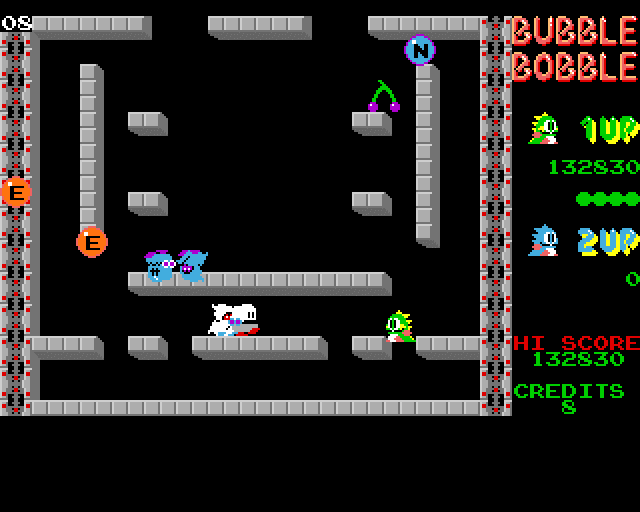 Screenshot of Bubble Bobble (Amiga, 1986) - MobyGames