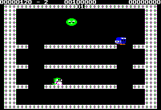 Screenshot of Bubble Bobble (Apple II, 1986) - MobyGames