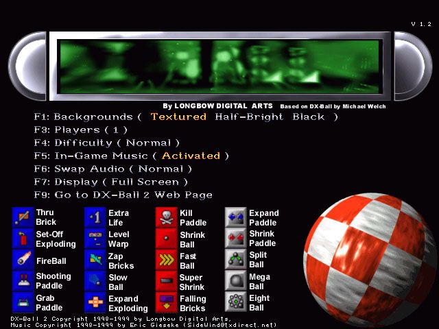 Screenshot of DX-Ball 2 (Windows, 1998) - MobyGames