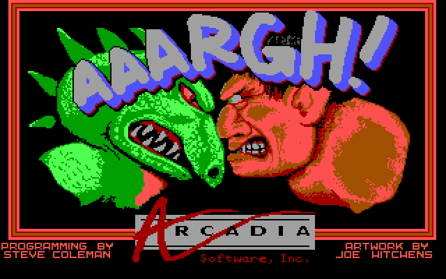 Screenshot of AAARGH! (DOS, 1987) - MobyGames