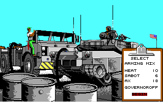 Screenshot of Abrams Battle Tank (DOS, 1989) - MobyGames