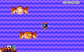 Screenshot of James Pond 2: Codename: RoboCod (DOS, 1991) - MobyGames