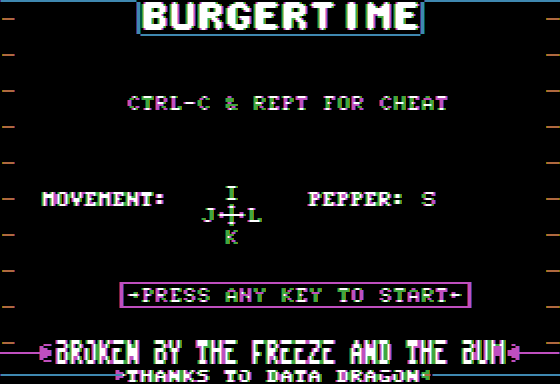 BurgerTime screenshots - MobyGames