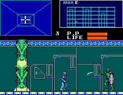 Screenshot of Cyborg Hunter (SEGA Master System, 1988) - MobyGames
