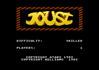 Screenshot of Joust (Atari 5200, 1982) - MobyGames