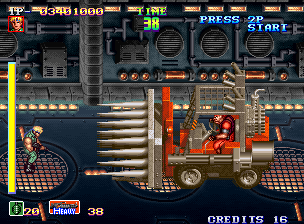 Screenshot of Shock Troopers (Arcade, 1997) - MobyGames