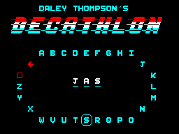 Screenshot of Daley Thompson's Decathlon (ZX Spectrum, 1984) - MobyGames