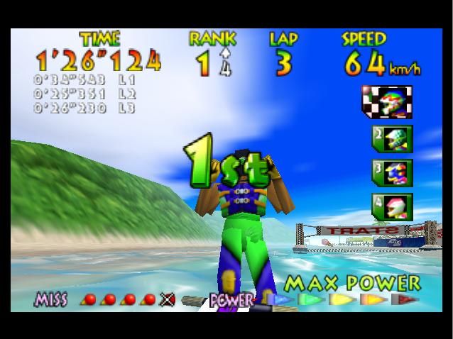 Screenshot of Wave Race 64: Kawasaki Jet Ski (Nintendo 64, 1996 ...
