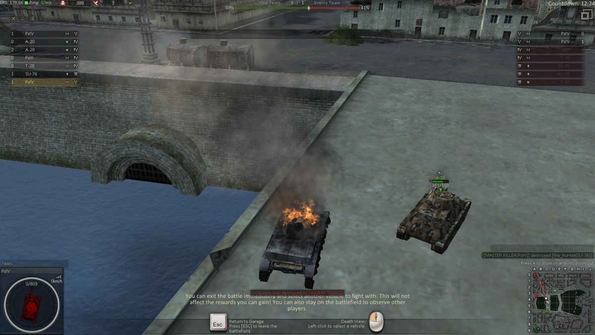 Screenshot of Ground War: Tanks (Browser, 2014) - MobyGames