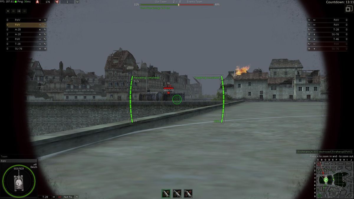 Screenshot of Ground War: Tanks (Browser, 2014) - MobyGames