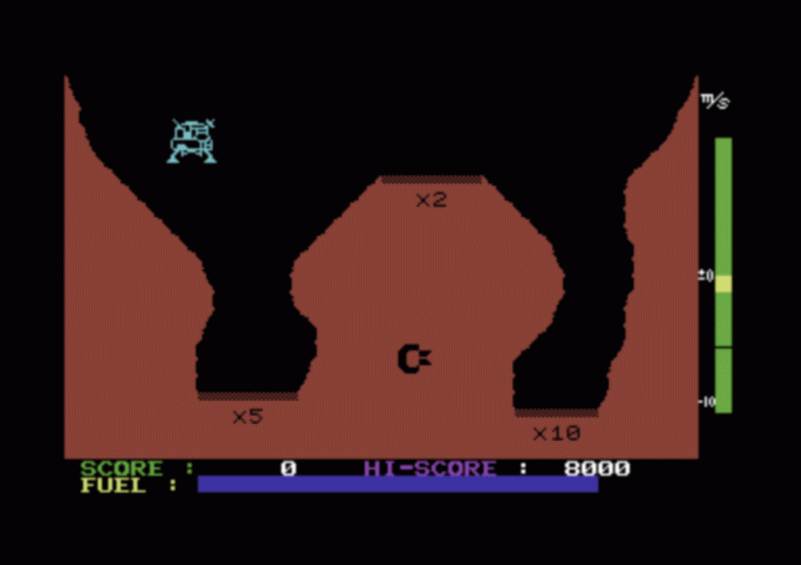 Screenshot of Jupiter Lander (Commodore 64, 1981) - MobyGames