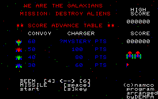 Screenshot of Galaxian (PC-8000, 1979) - MobyGames