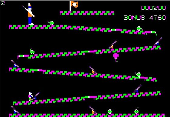 Screenshot of Cannonball Blitz (Apple II, 1982) - MobyGames