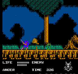 Screenshot of Werewolf: The Last Warrior (NES, 1990) - MobyGames